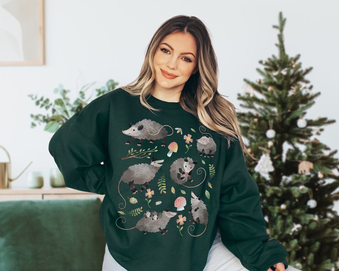 Possum Sweatshirt Possum Print Opossum Sweatshirt Opossum Sweater ...