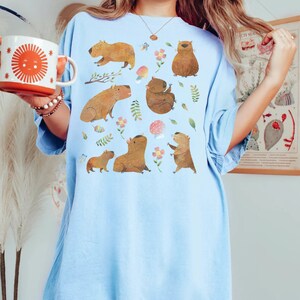 Capybara Shirt Capybara Gift Capybara Shirts Capybara T Shirt Cottage ...