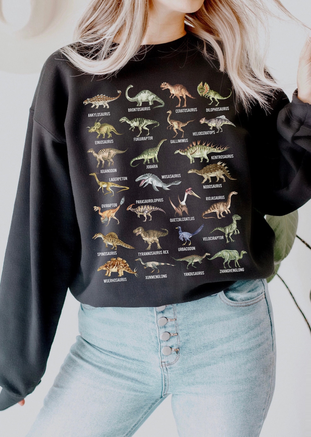 Dinosaur Sweatshirt Dinosaur Sweater Dinosaur Crewneck Dinosaur Clothes ...