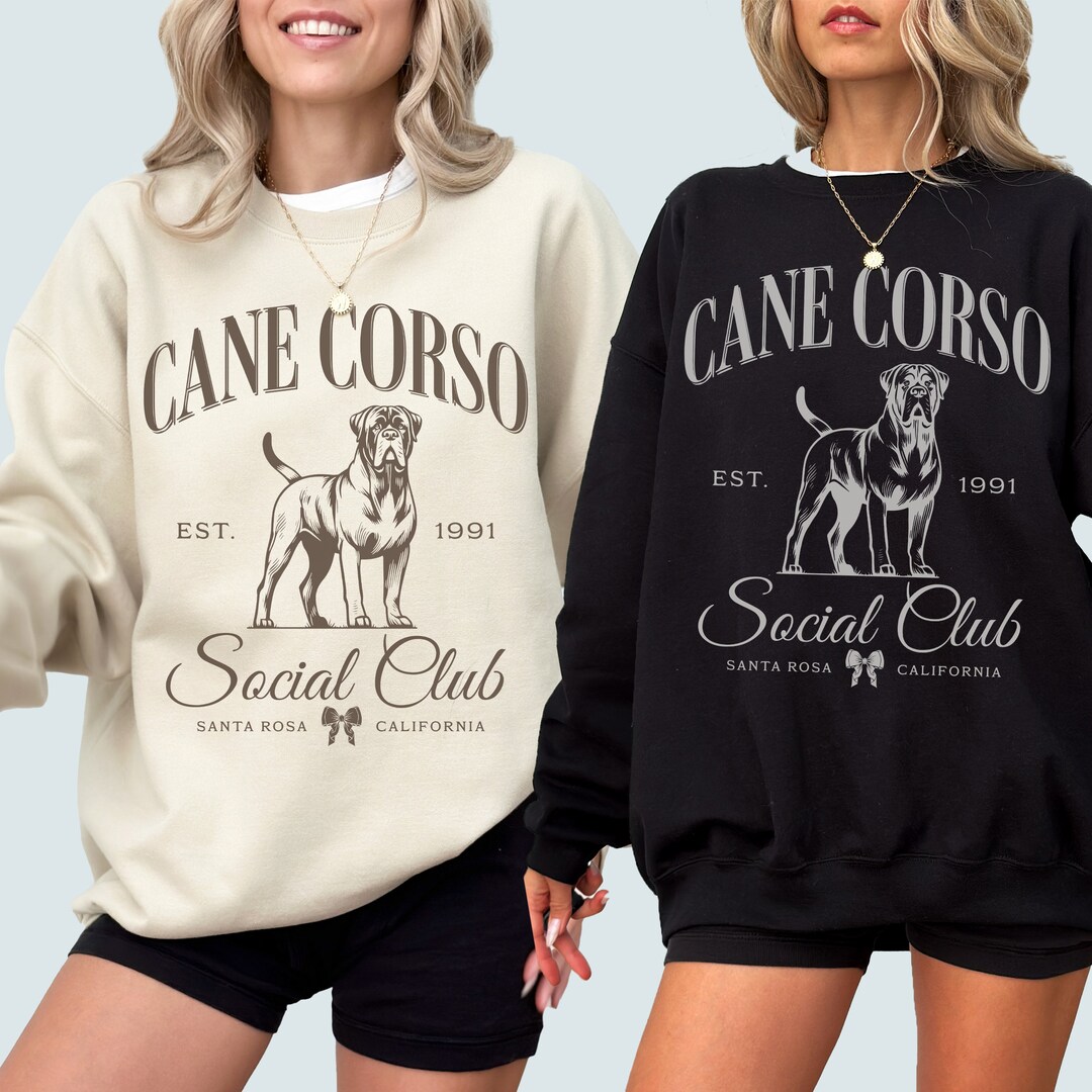Custom Cane Corso Sweatshirt Border Collie Sweater Old Money Aesthetic ...