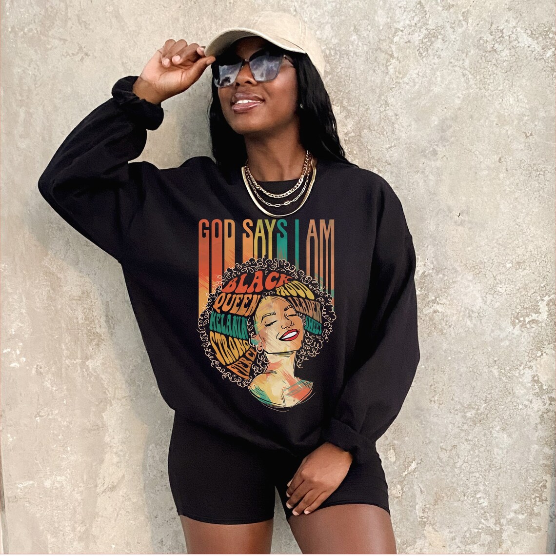 Black History Month Blm Sweatshirt African Afro Woman Sweatshirt Black ...
