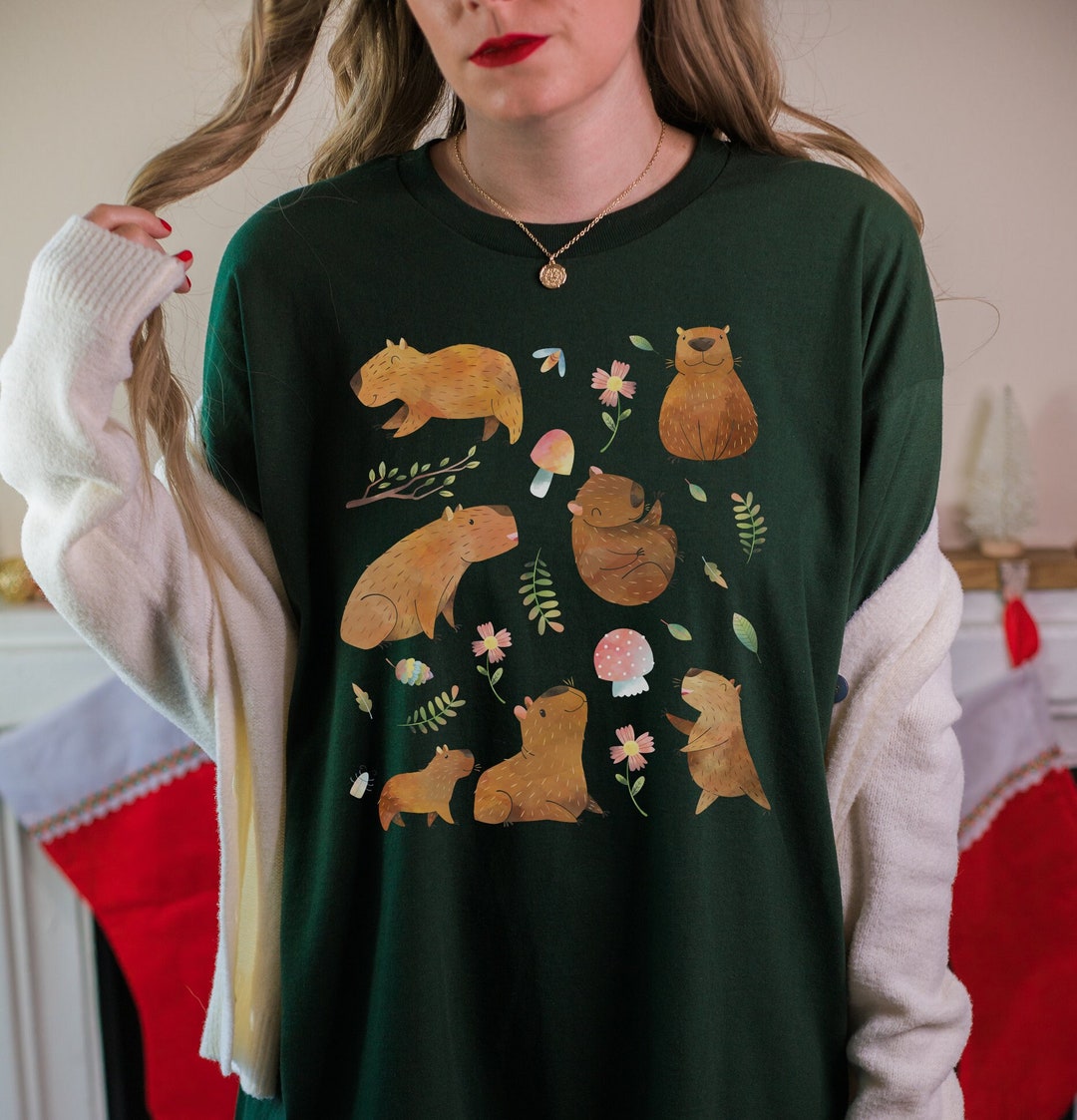Capybara Shirt Capybara Gift Capybara Shirts Capybara T Shirt Cottage ...