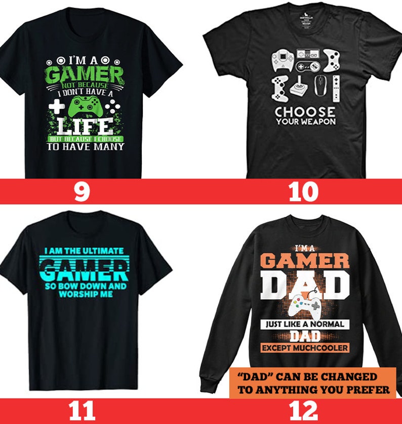 Custom T-shirt for Gamers With Your Profession Gaming - Etsy