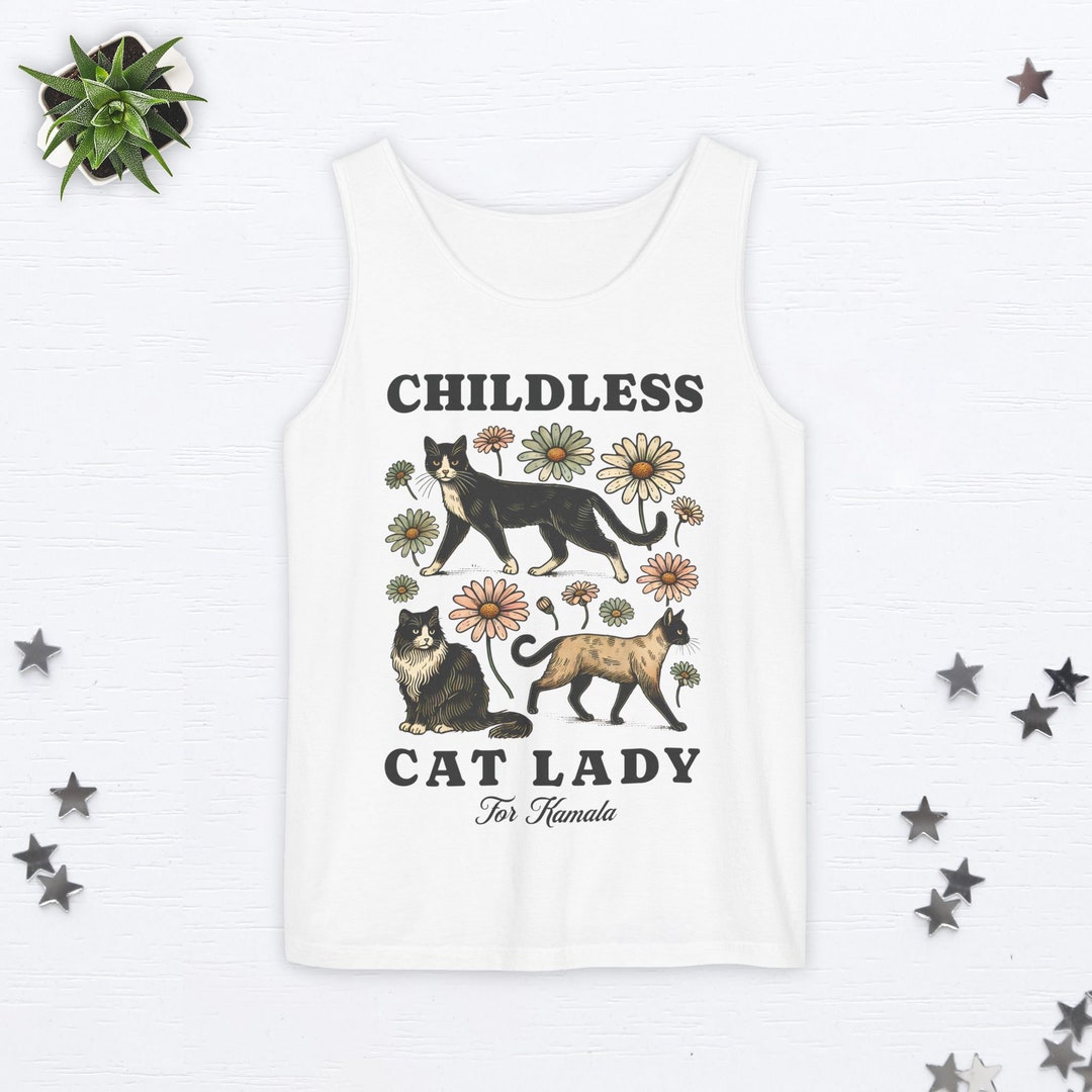 Childless Cat Lady Tank Top Kamala Tank Top Feminist Tank Top Kamala ...