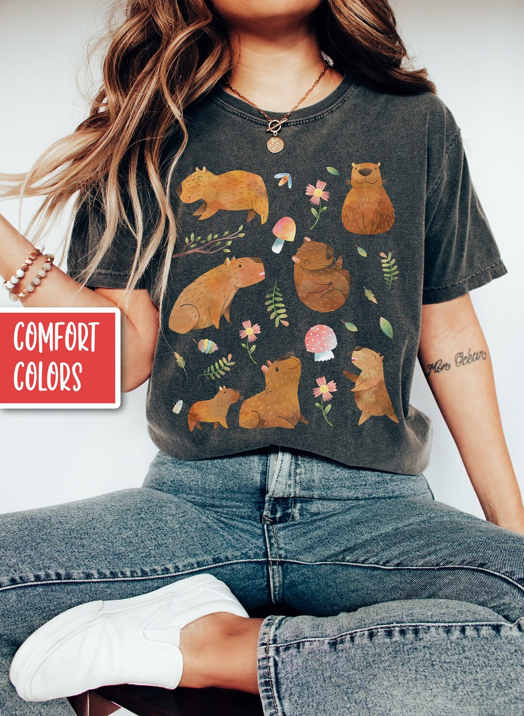 Capybara Shirt Capybara Gift Capybara Shirts Capybara T Shirt Cottage ...