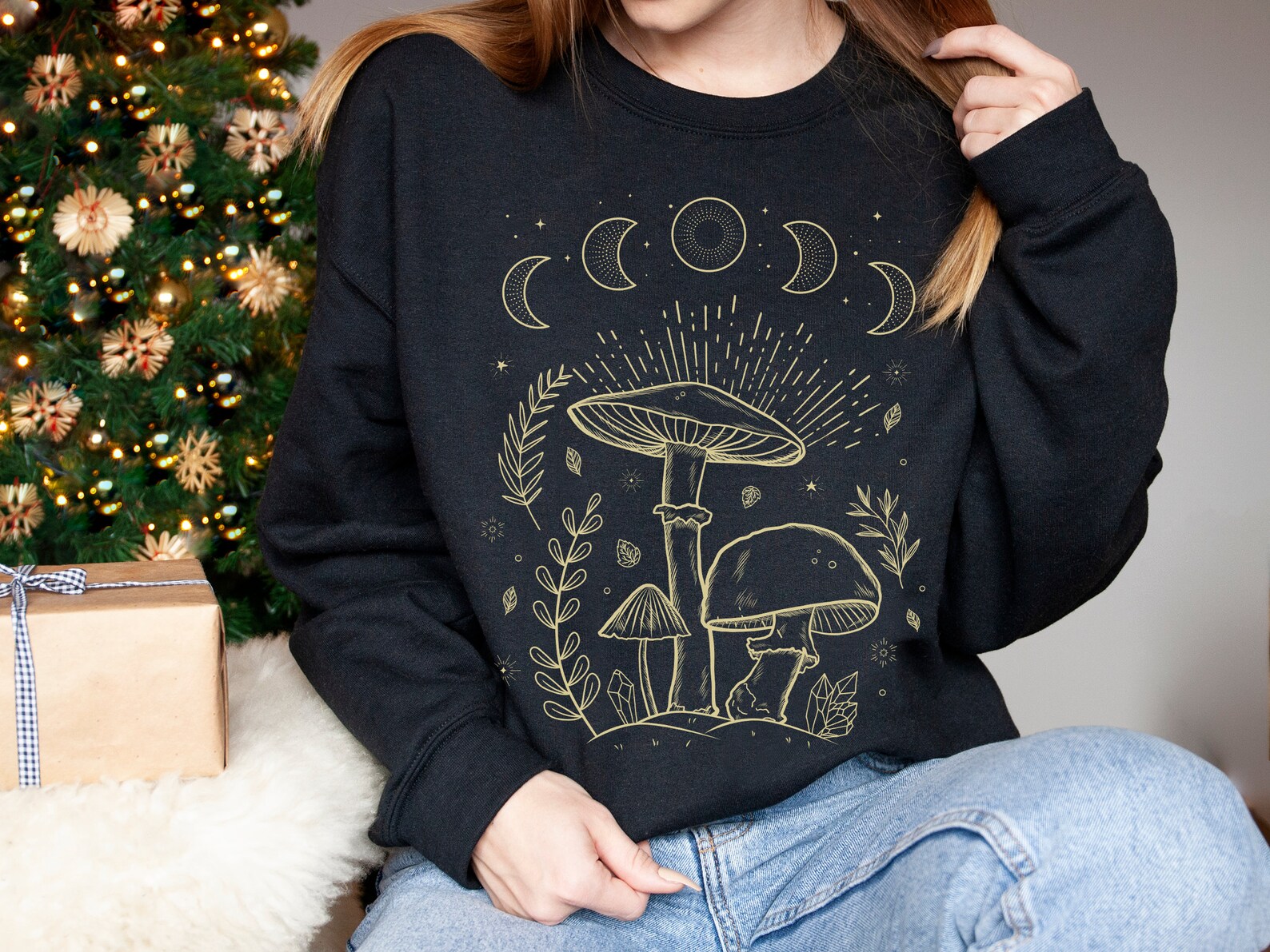 Mushroom Sweater Mushroom Shirt Alt Clothing Mushroom Crewneck ...
