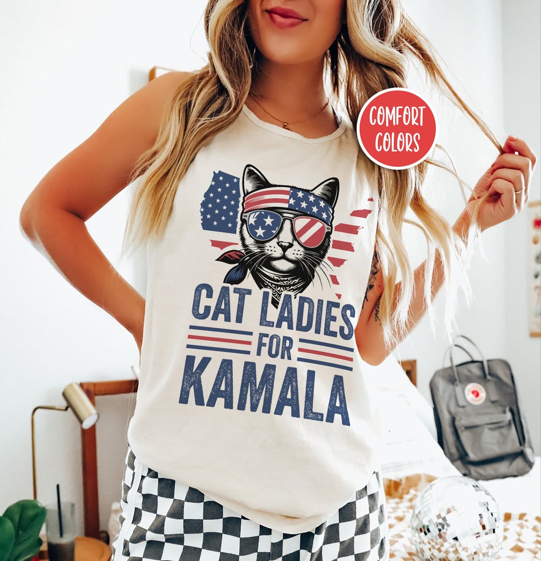 Cat Ladies for Kamala Harris 2024 Tank Top Cat Lady Tank Top Cat Lover ...