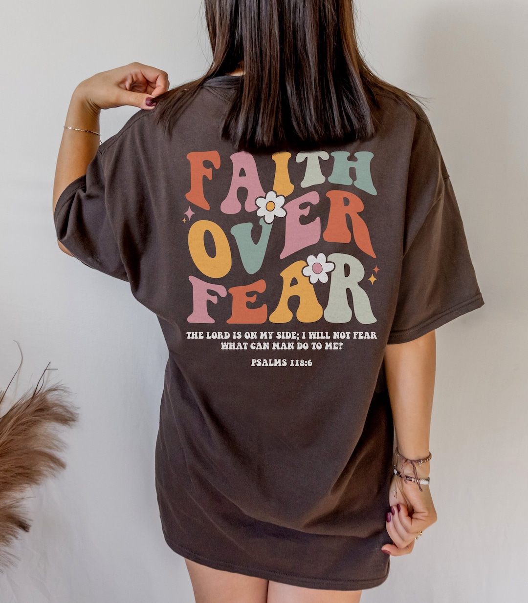 Faith Over Fear Jesus Shirt Retro Christian Shirts Christian Merch ...