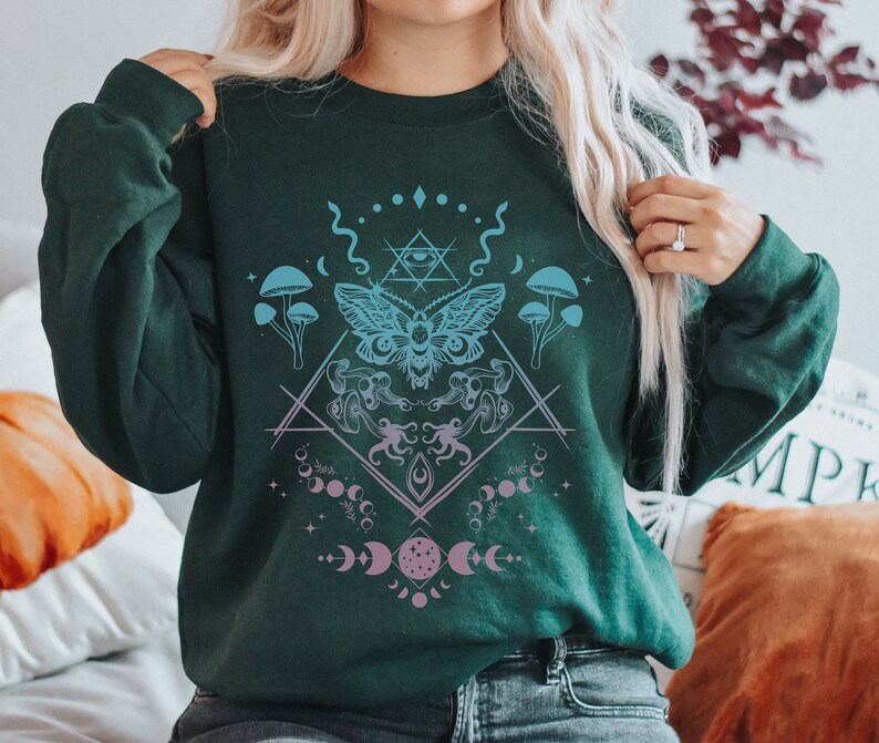 Goblincore Clothing Cottagecore Sweater Mushroom Sweater Goblincore ...