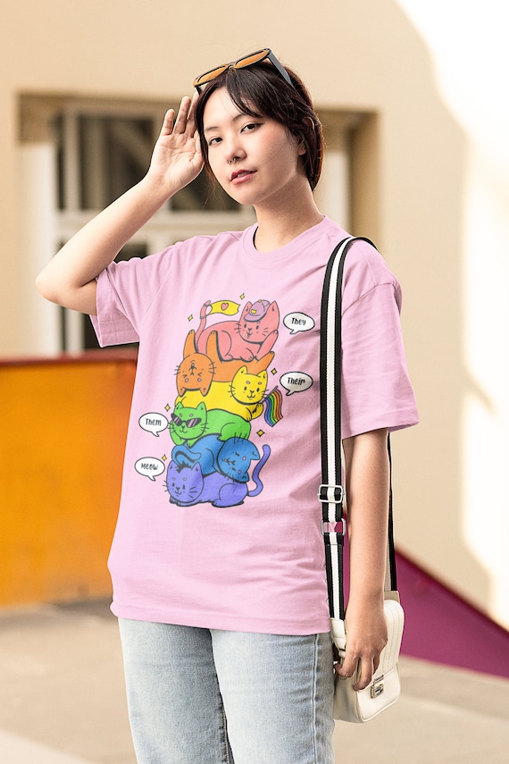 LGBTQ Cat Shirt Pride Cat Gay Cat Subtle Pride Shirt Pride - Etsy