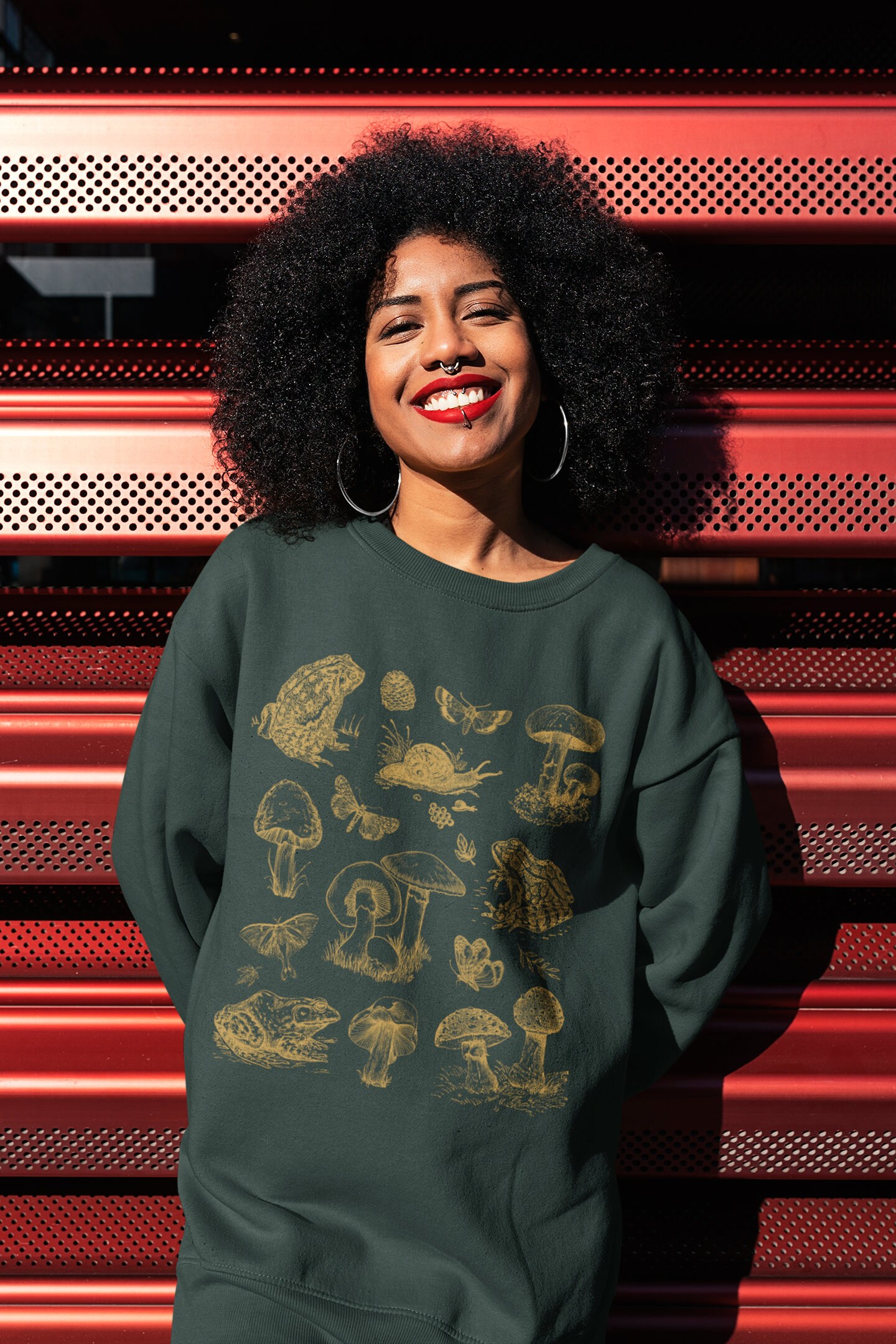 Cottagecore Frog Sweatshirt Mushroom Crewneck Frog and Toad | Etsy