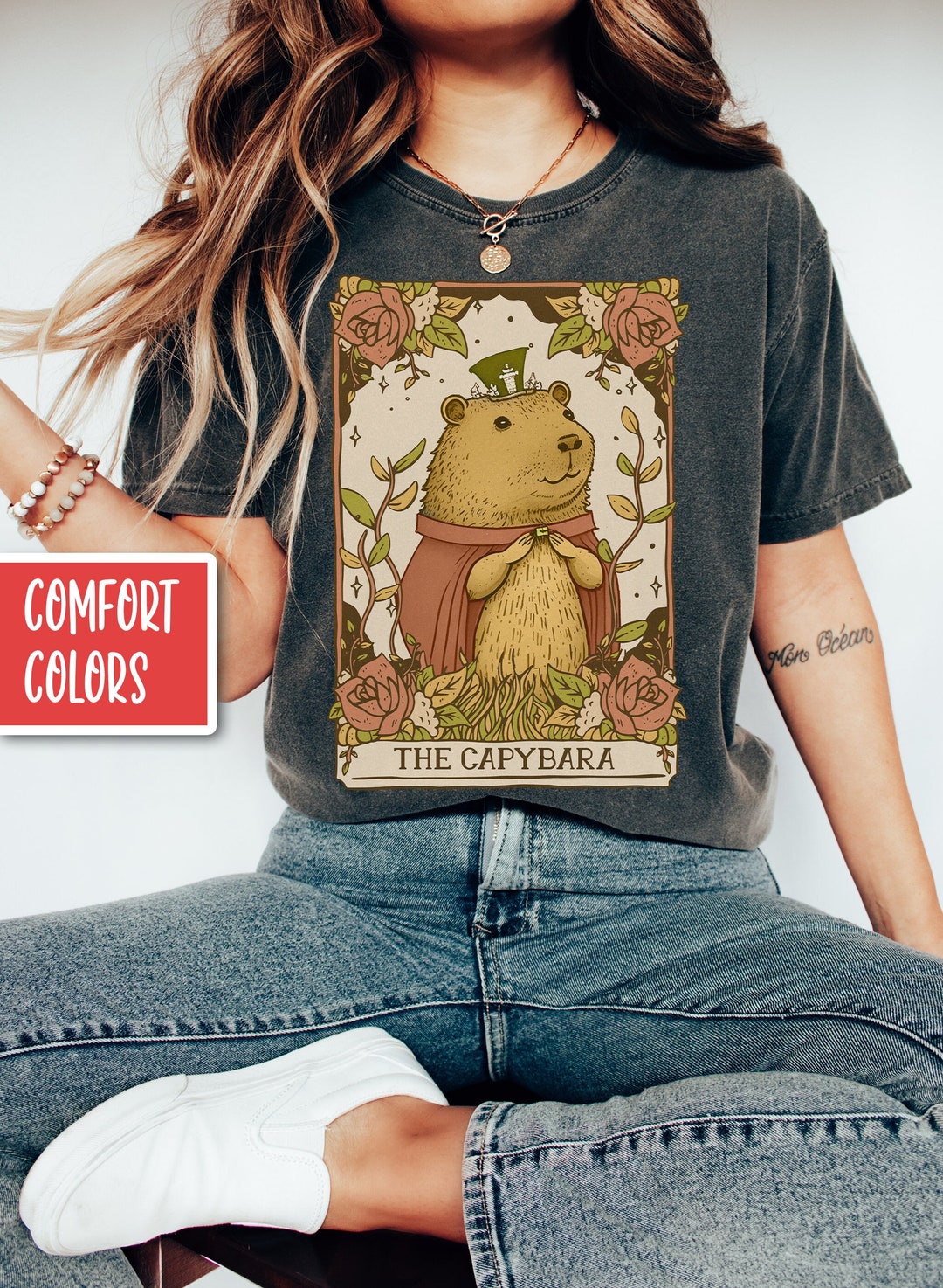 Capybara Shirt Tarot Card Shirt Tarot Shirt Funny Capybara Gift ...