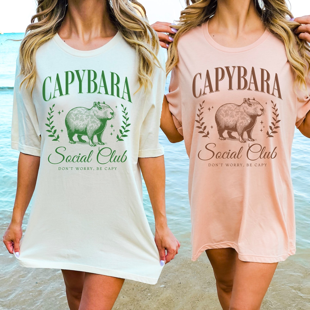 Capybara Shirt Capybara Gift Old Money Aesthetic Clothes Social Club ...