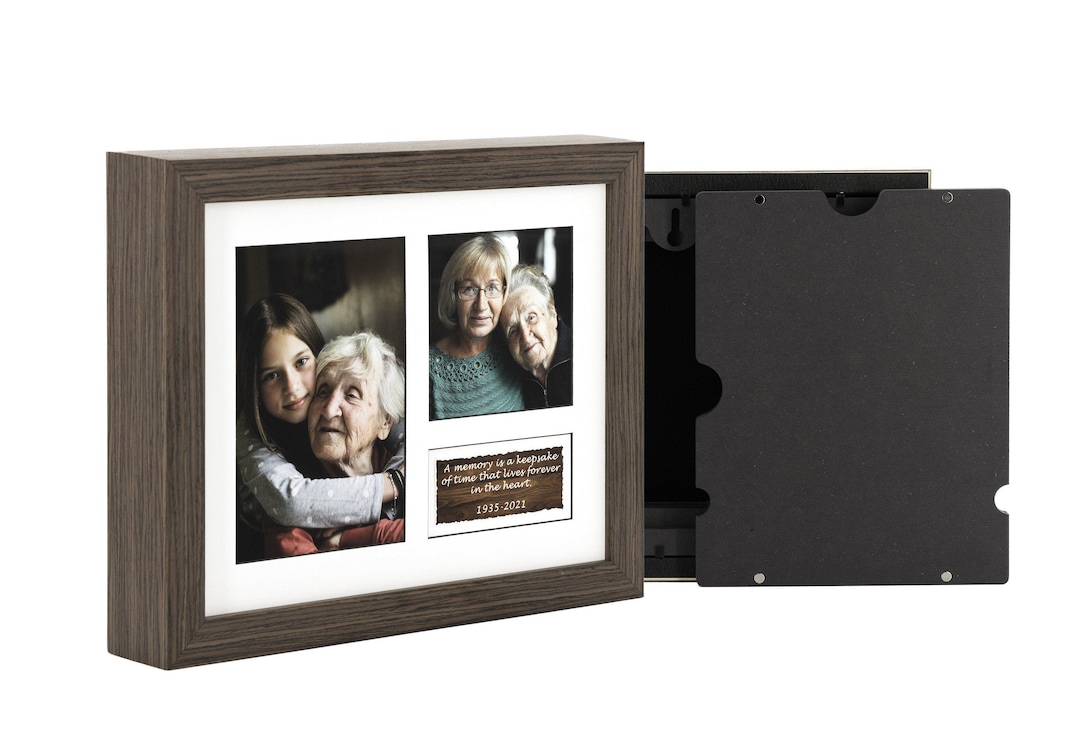 Solid Wood Adult Ashes Frame Urn - 10x8" (25.4x20.3cm) - Includes ...