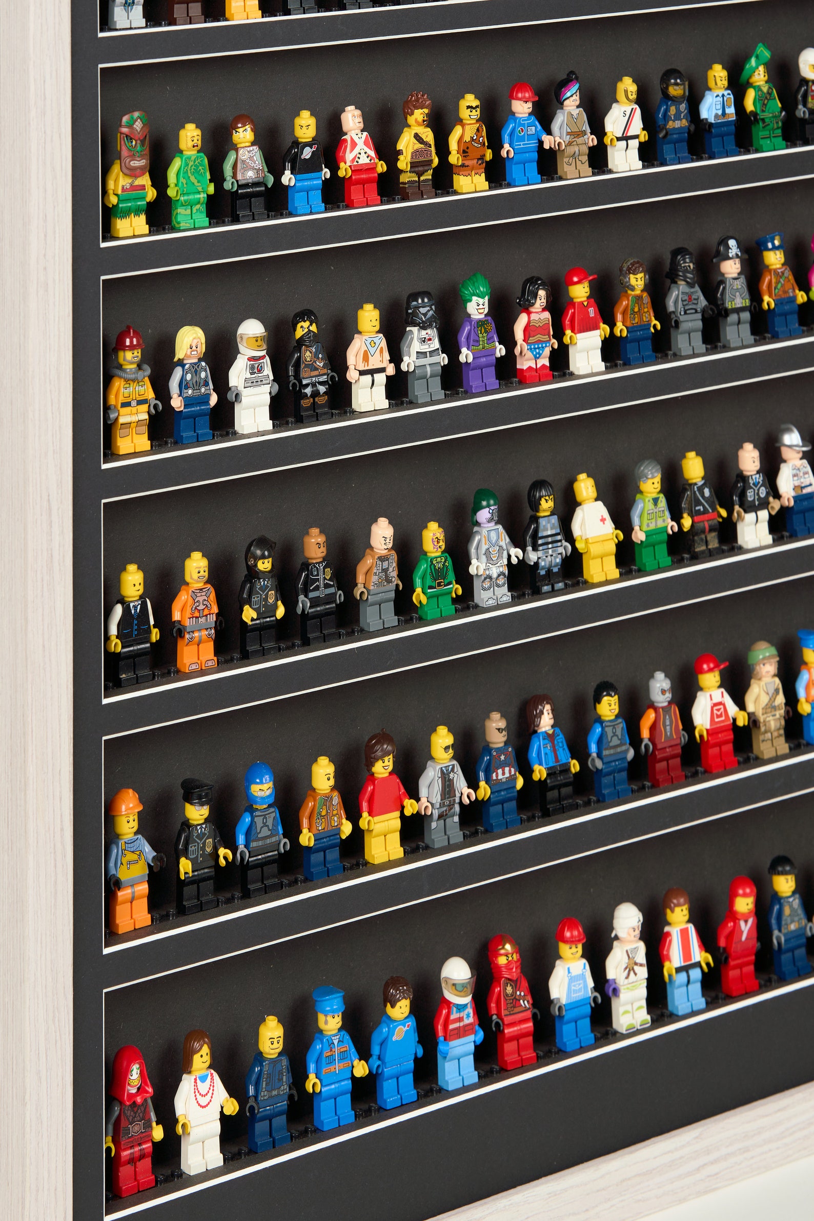 Handcrafted Wood Lego Display Frame - Showcase 138 Mini Figures in ...