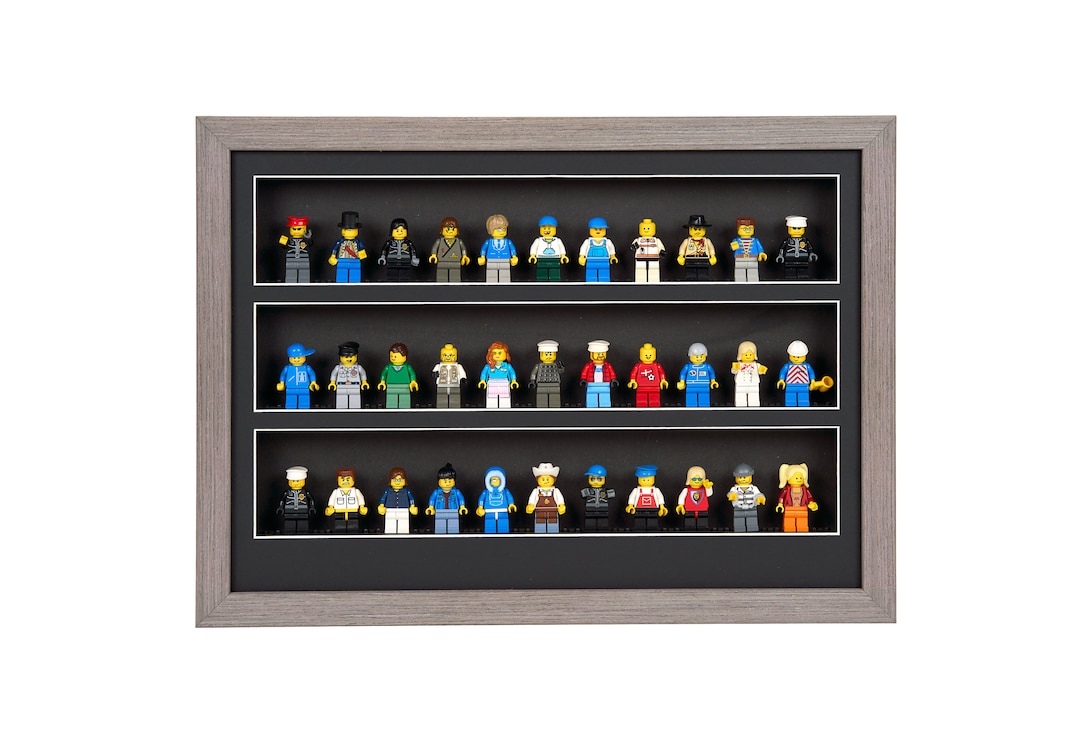 Handcrafted Wood Lego Display Frame - Showcase 33 Mini Figures in Style ...