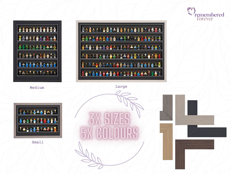Handcrafted Wood Lego Display Frame - Showcase 138 Mini Figures in ...