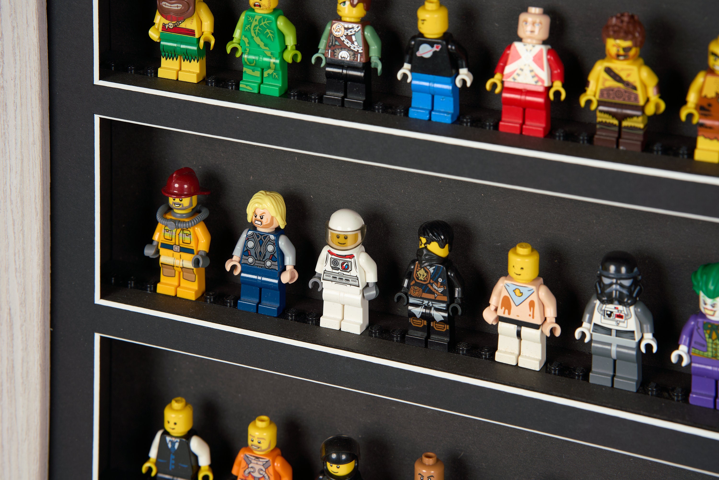 Handcrafted Wood Lego Display Frame - Showcase 138 Mini Figures in ...