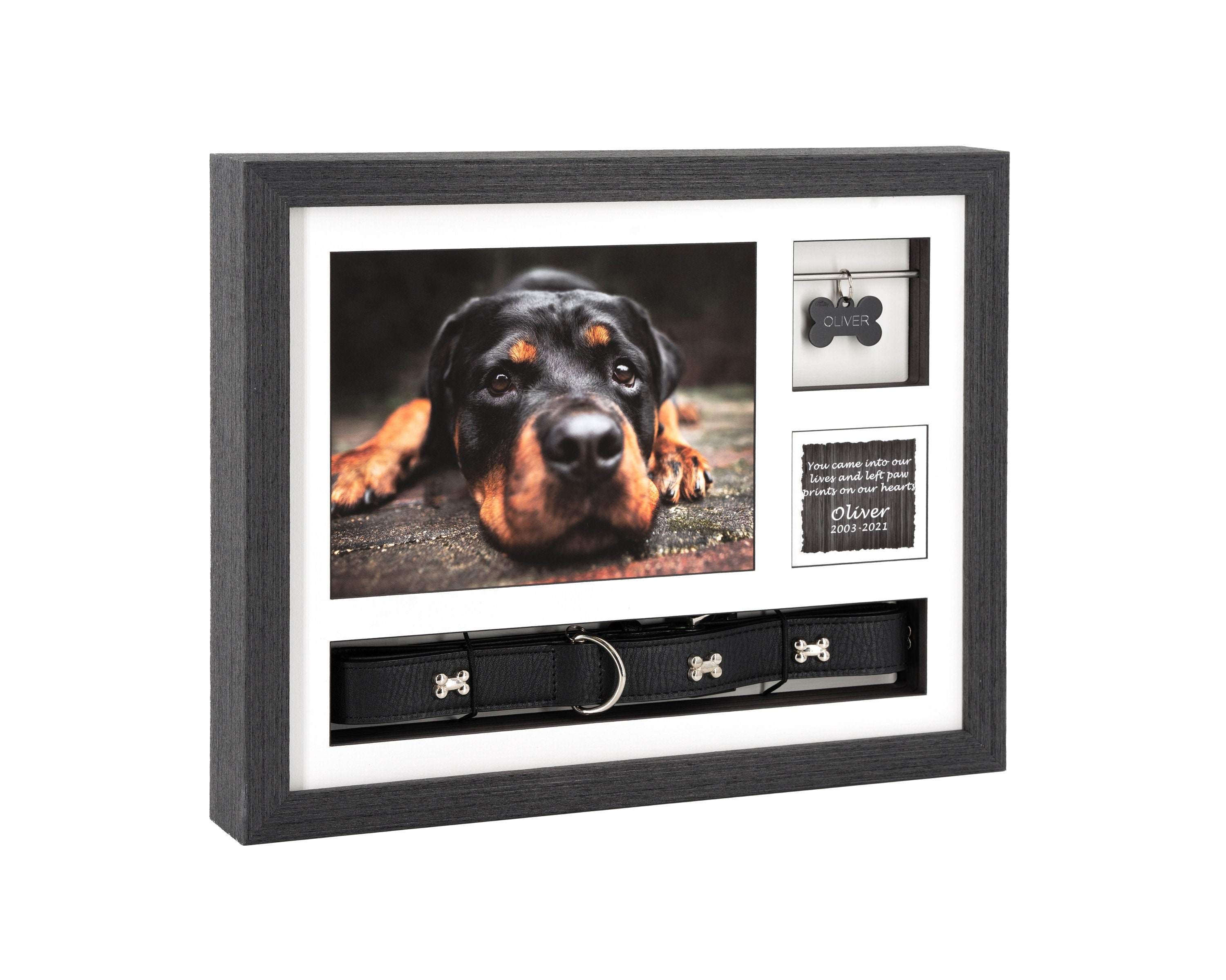 Pet Ashes & Keepsake Frame 14x11 Black Oak Same Day - Etsy