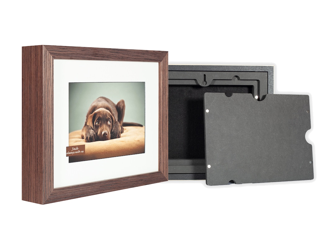 Solid Wood Pet Ashes Frame -10x8" (25.4x20.3cm) - Includes Printing, up ...