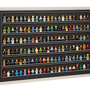 Handcrafted Wood Lego Display Frame - Showcase 138 Mini Figures in ...