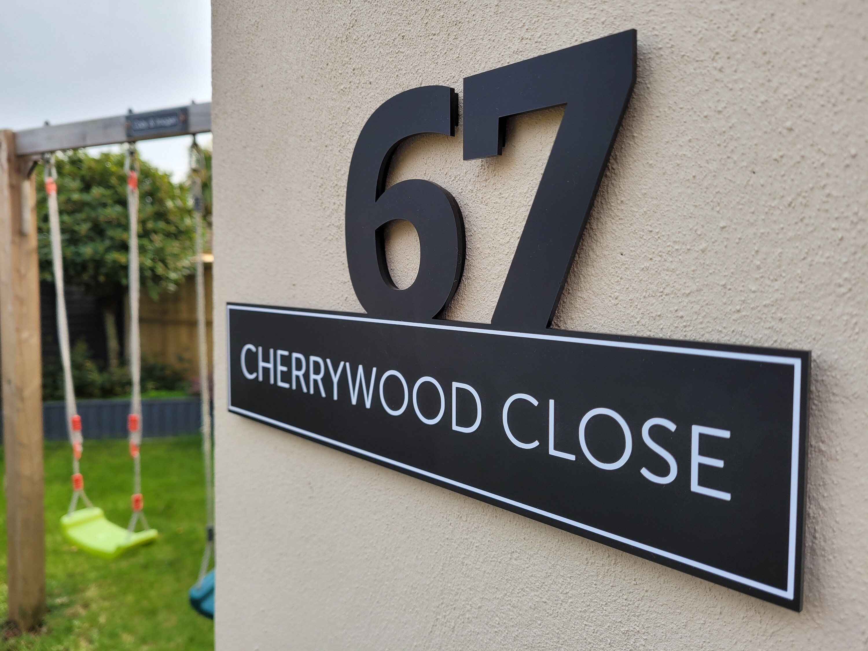 Modern Contemporary House Sign size 350mm X 175mm - Etsy