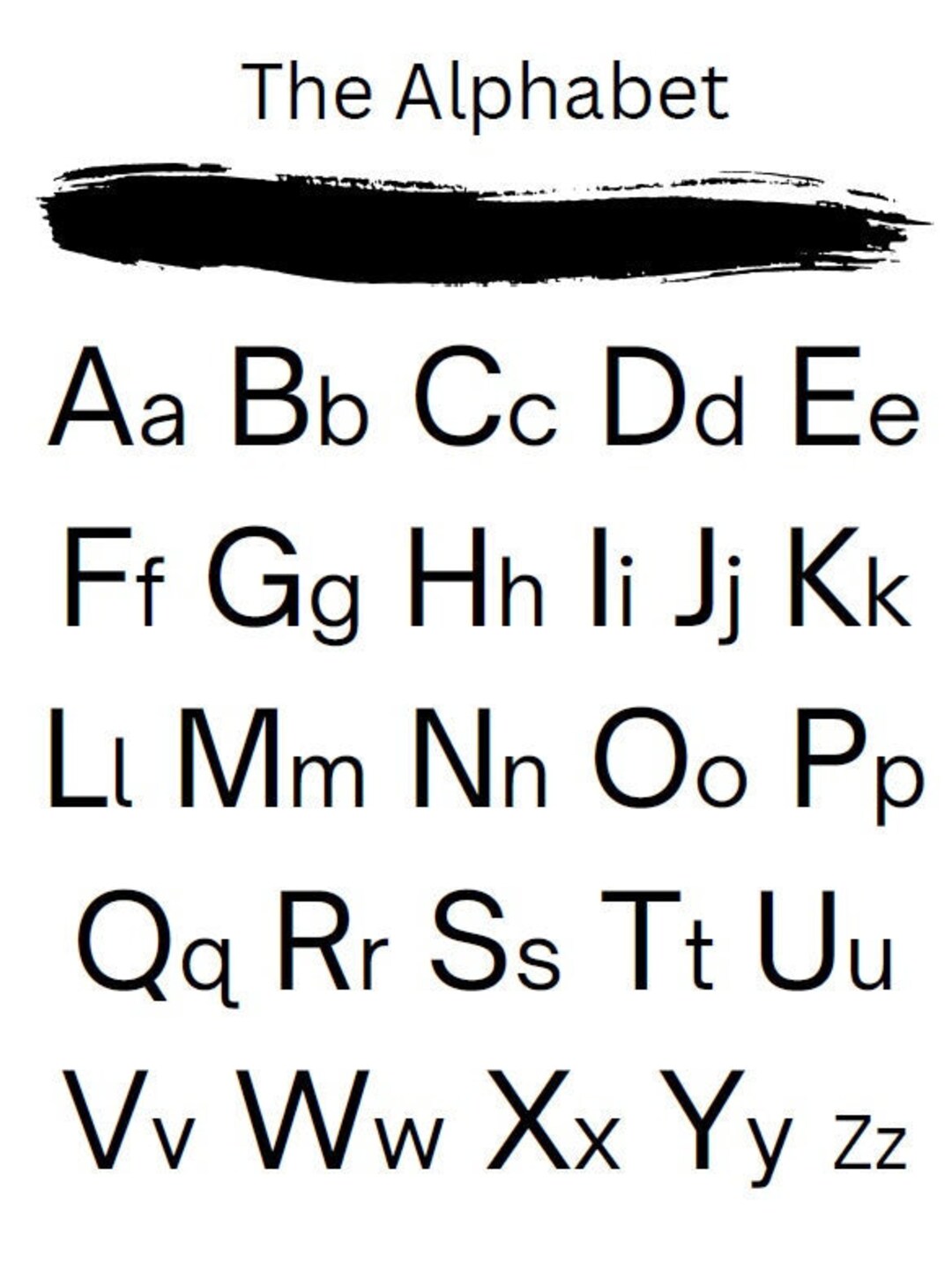 Black and White Alphabet Poster - Etsy