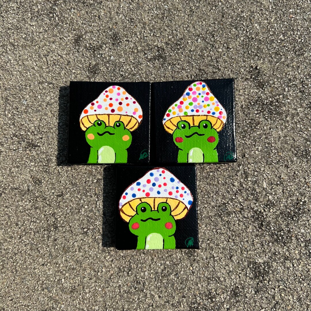 Pride Frogs; 2x2 - Acrylic Painting - Mini - Wall Art - Bisexual ...