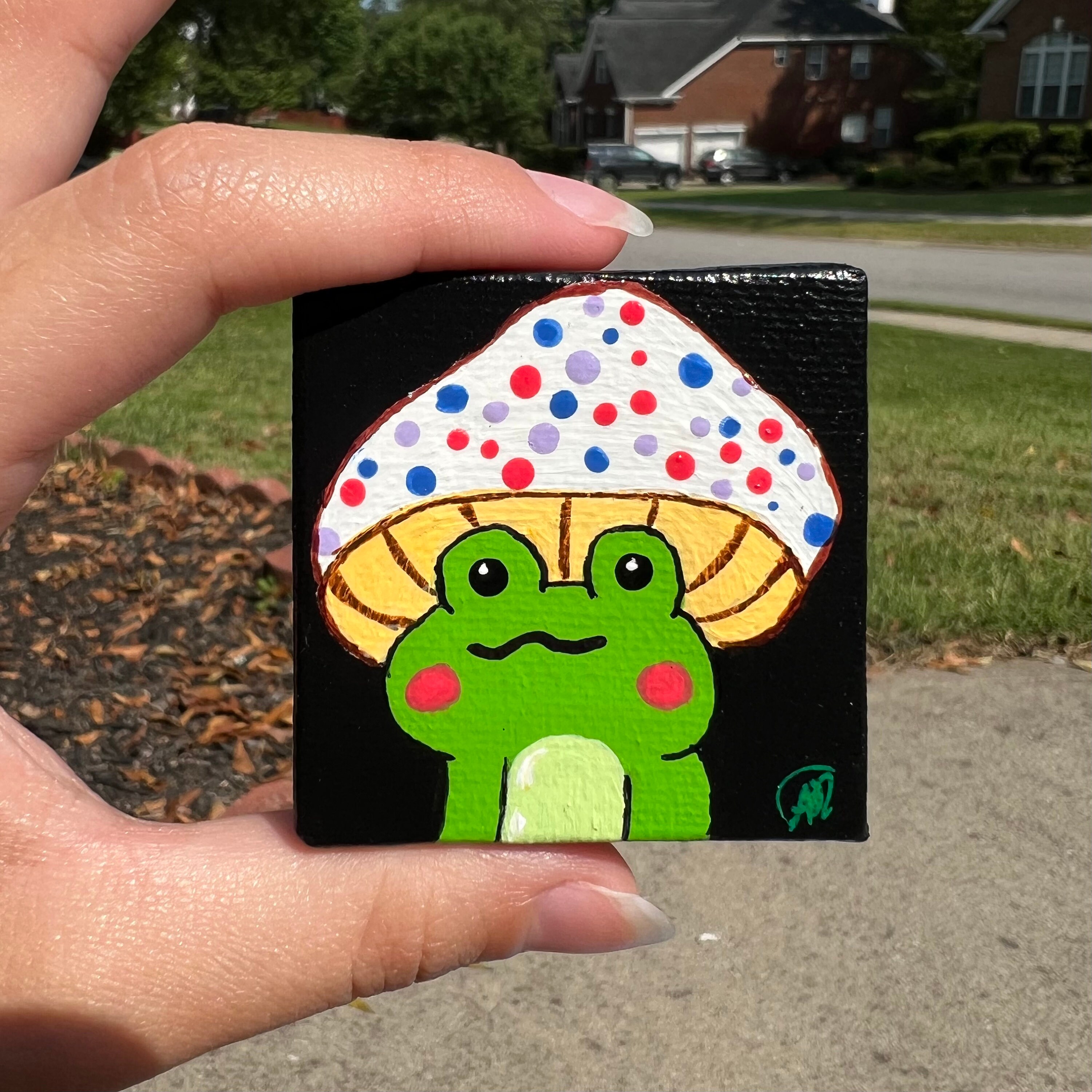 Pride Frogs 2x2 Acrylic Painting Mini Wall Art Bisexual Pride Lesbian ...