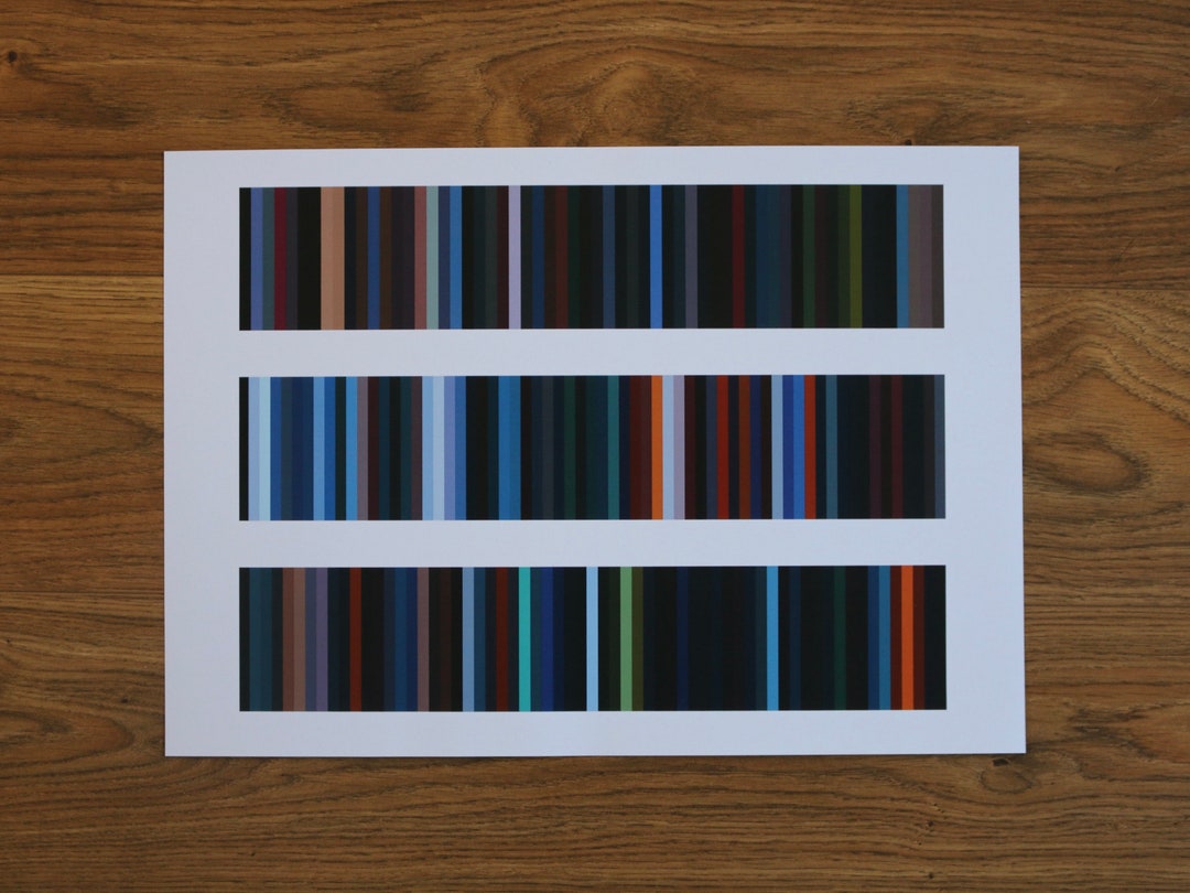 Star Wars A3 Art Print | Colour Palette Barcode Film Poster Trilogy A ...