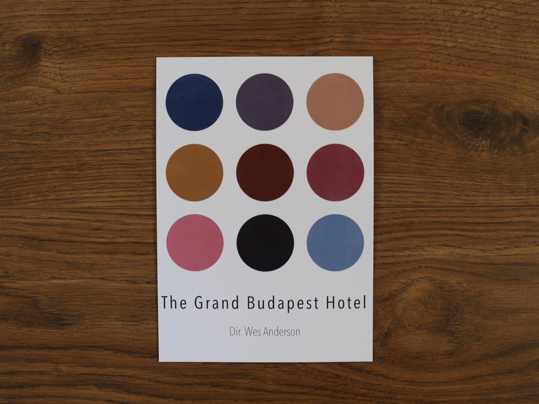 The Grand Budapest Hotel | A5 Colour Palette Art Print| Wes Anderson ...