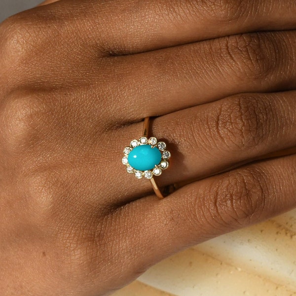 Turquoise Engagement Ring - Etsy