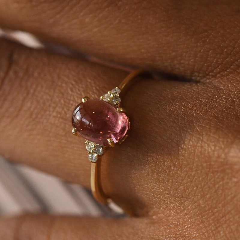 Pink Tourmaline Ring - Etsy