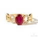 Genuine Ruby Engagement Ring in 14k Gold/moissanite Ruby - Etsy