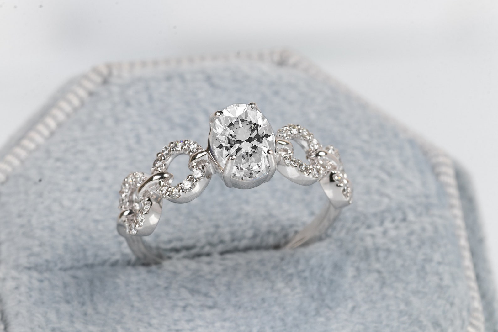 14k Solid Gold Moissanite Engagement Ring,vintage Bridal Ring,diamond ...