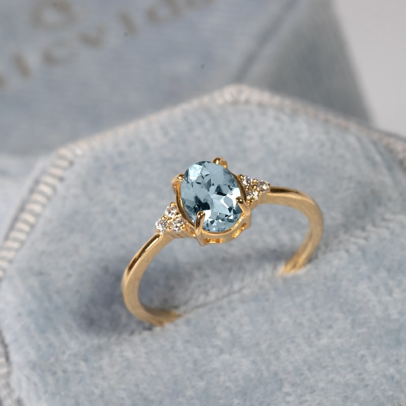 Blue Engagement Ring - Etsy