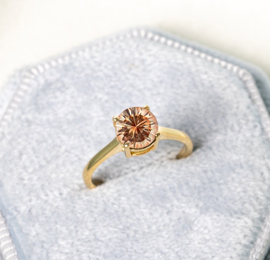 Oregon Sunstone Ring in 14k Solid Gold,solitaire Engagement Ring ...