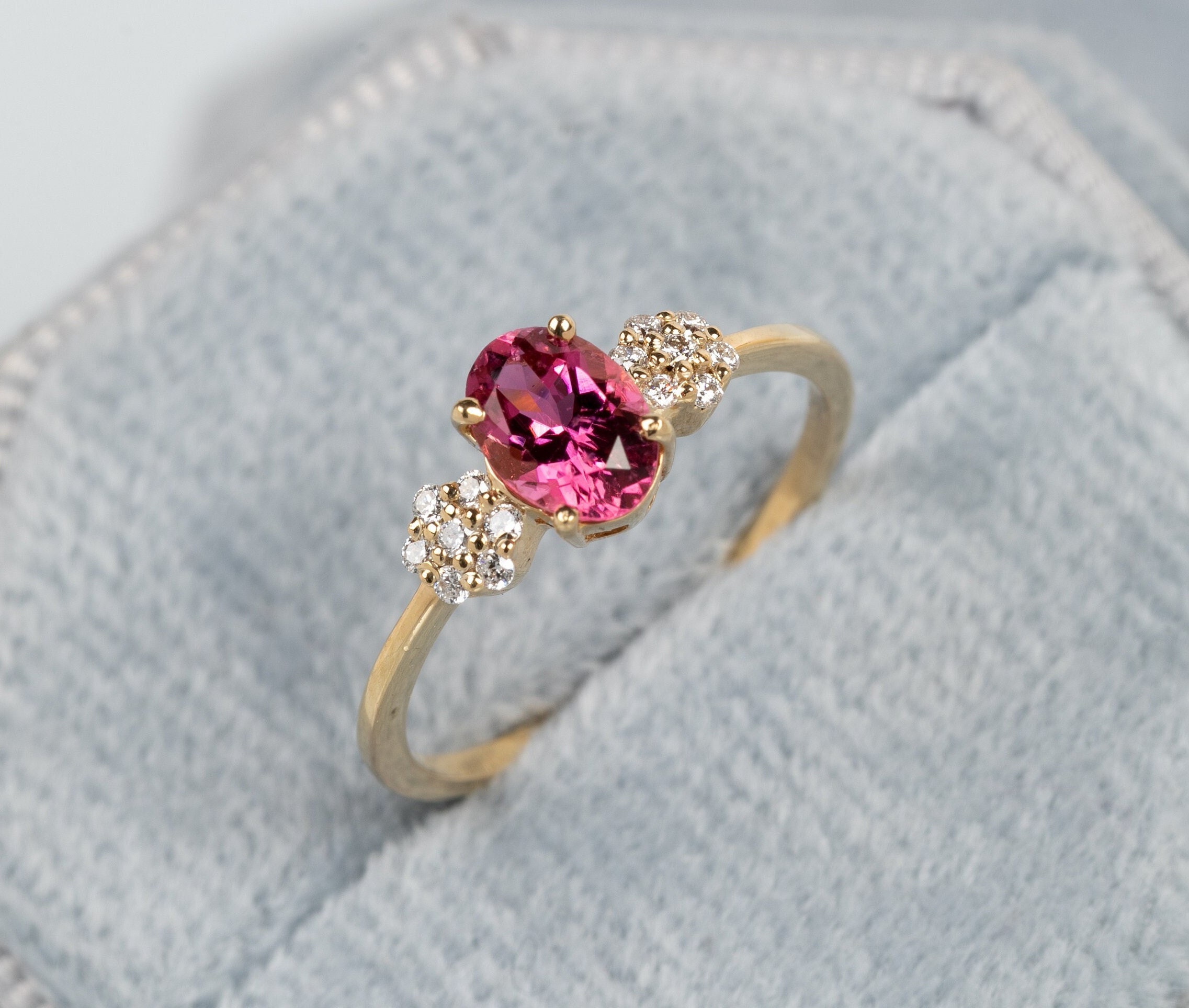 Rose Gold Pink Diamond Engagement Rings