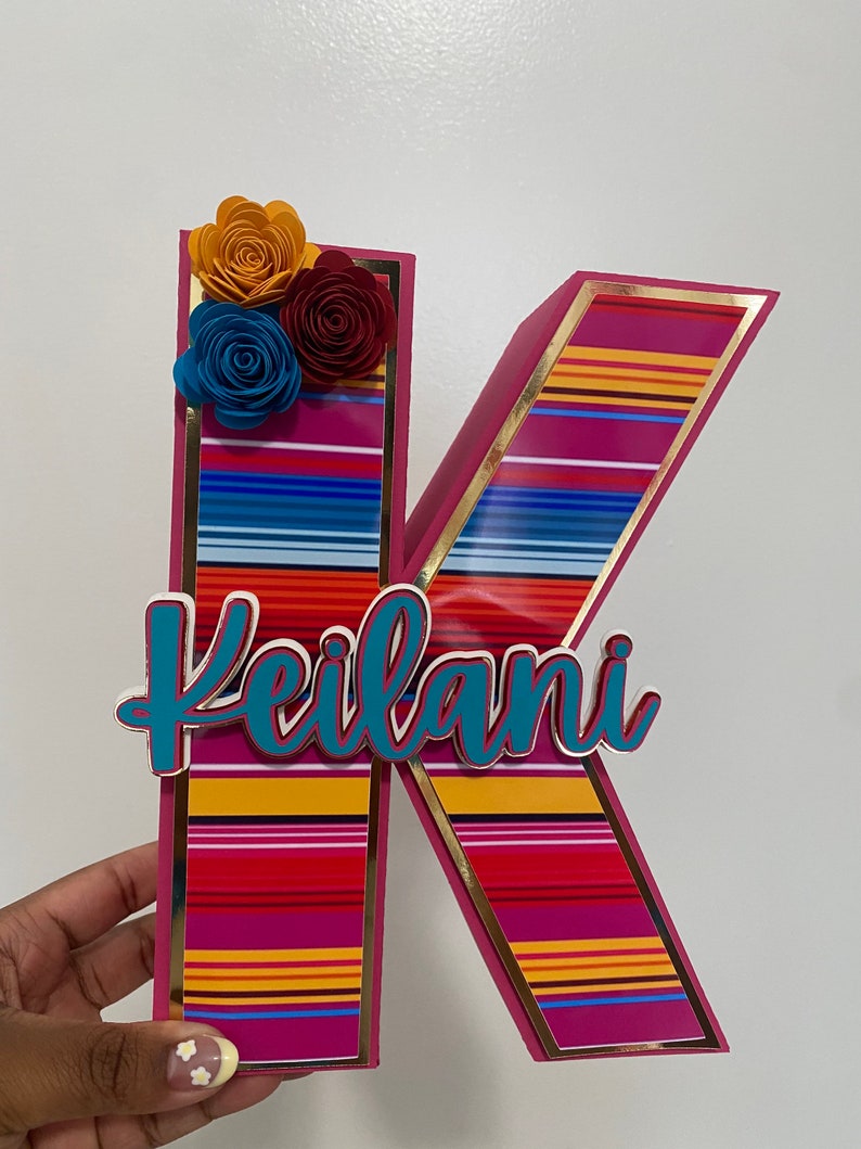 Mexican Fiesta 3D Letter - Etsy