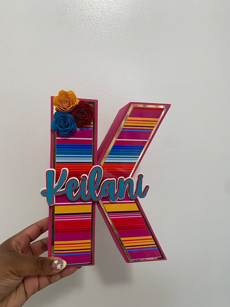 Mexican Fiesta 3D Letter - Etsy