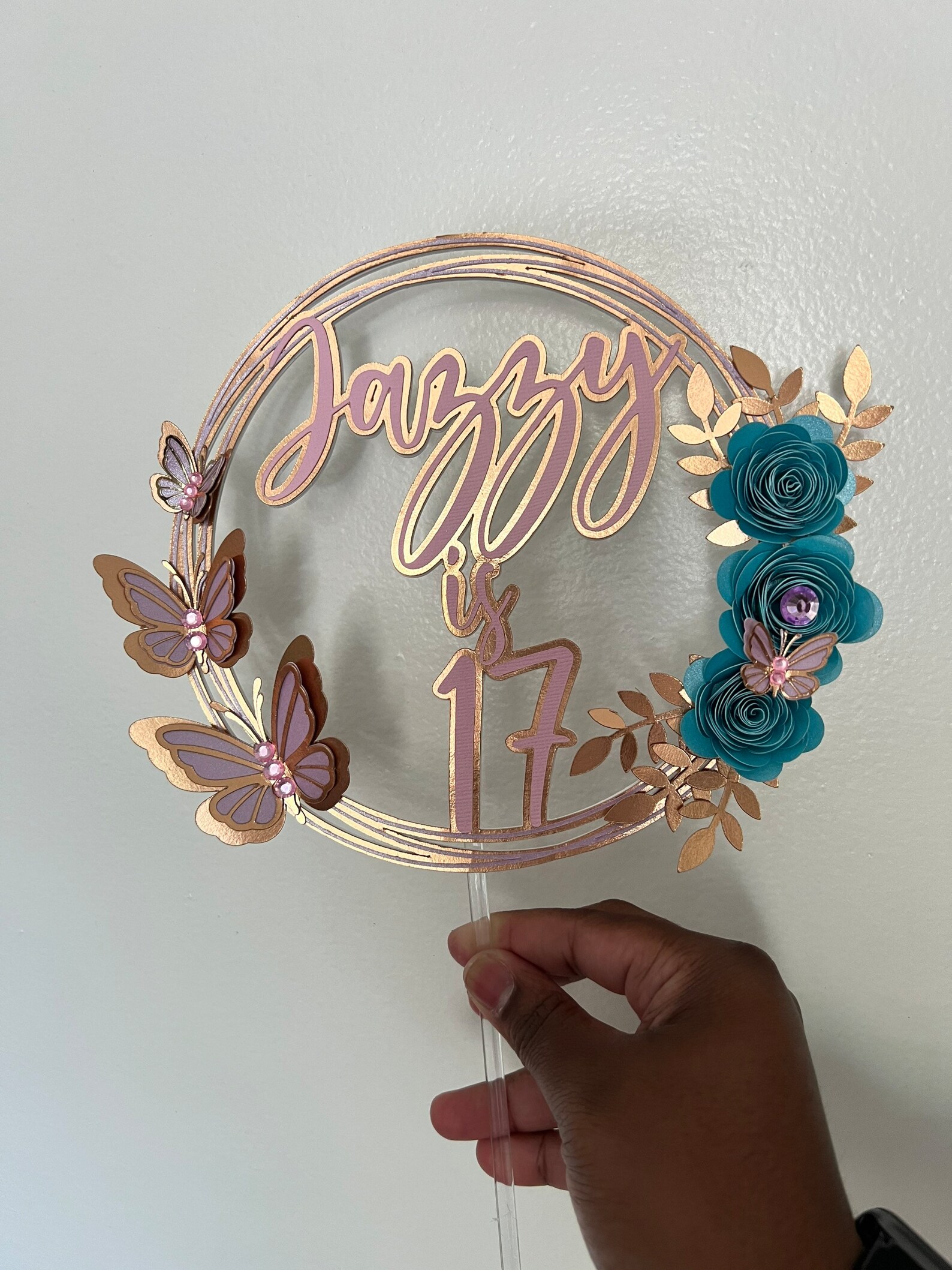 3D Flowers and Butterflies Cake Topper - Etsy