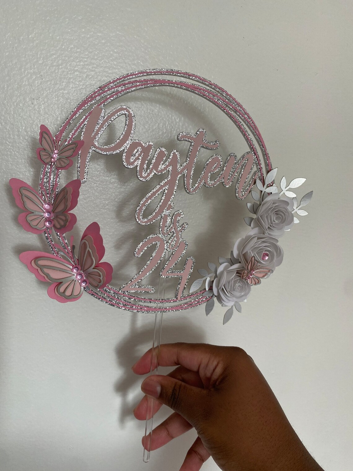 3D Flowers and Butterflies Cake Topper - Etsy