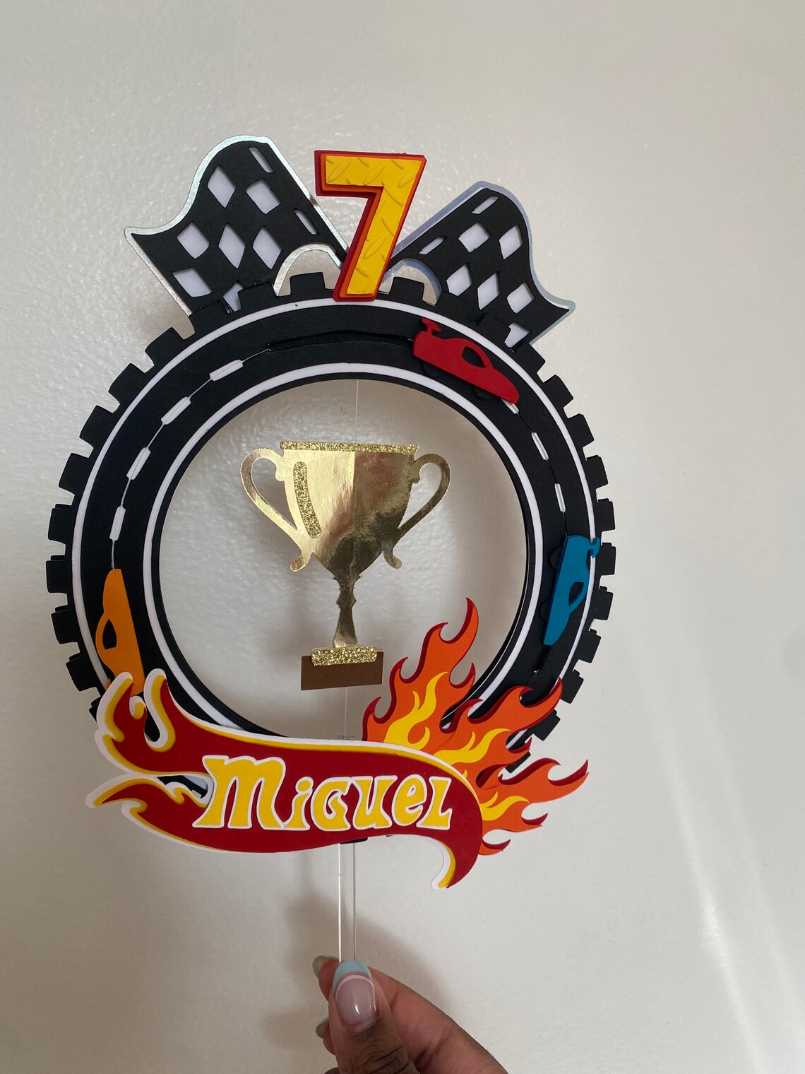 Race Car Cake Topper - Etsy