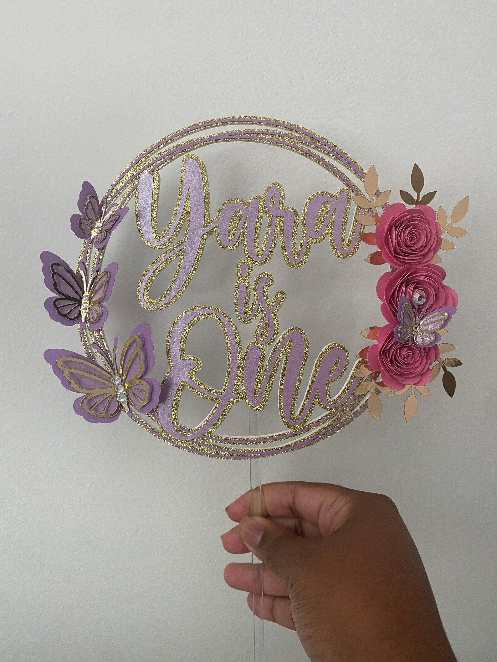 3D Flowers and Butterflies Cake Topper - Etsy