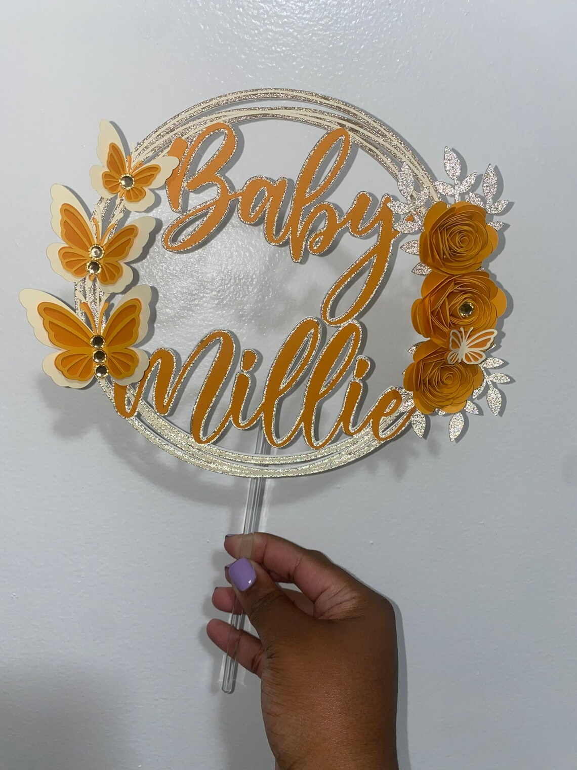 3D Flowers and Butterflies Cake Topper - Etsy