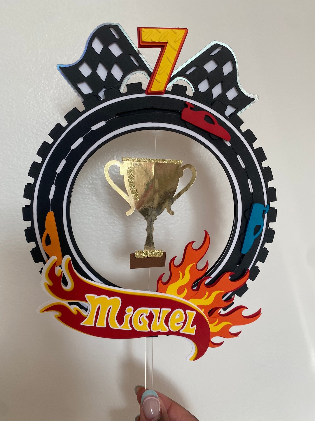 Race Car Cake Topper - Etsy