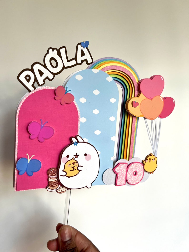 Molang Inspired Cake Topper - Etsy