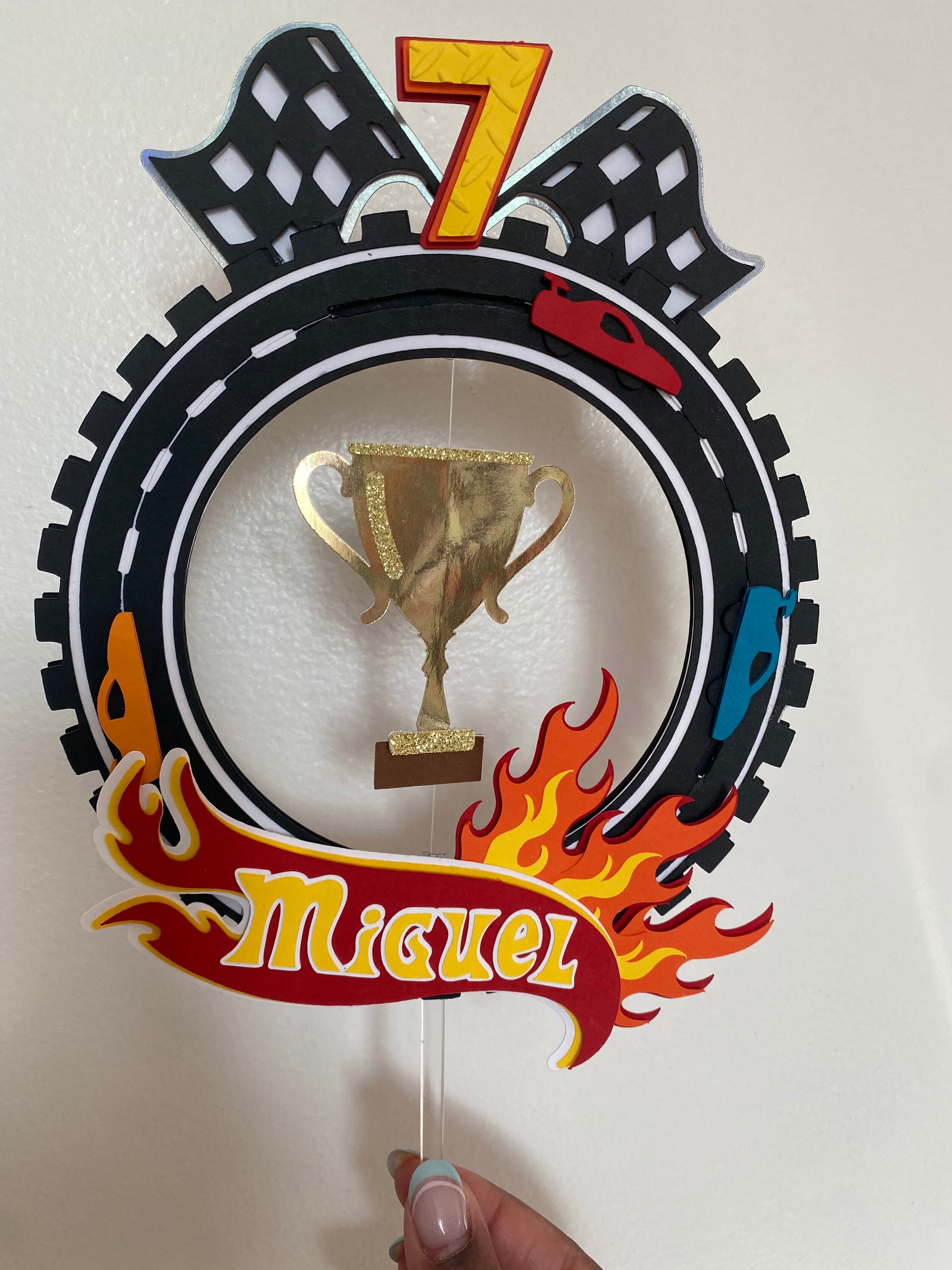 Race Car Cake Topper - Etsy