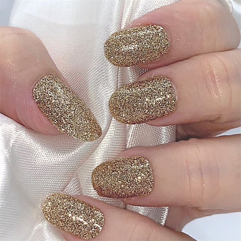 Oro brillo color sólido real esmalte de uñas tiras ZZ90 street | Etsy