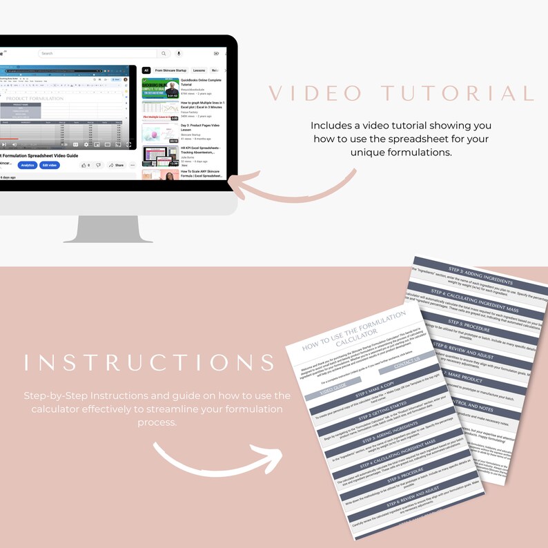 Skincare Formulation (recipe) Spreadsheet and Calculator | Bath and Body Formulation (recipe ...